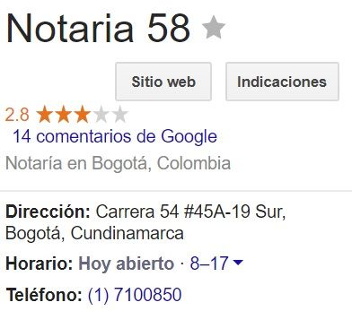 NOTARIA 58 DE BOGOTA - NOTARIA VIRTUAL BOGOTA