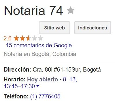 NOTARIA 74 DE BOGOTA - NOTARIA VIRTUAL BOGOTA