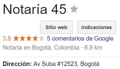 NOTARIA 45 DE BOGOTA - NOTARIA VIRTUAL BOGOTA